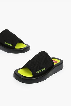 Moschino LOVE solid color ROW30 sabot with fluo sole size 36