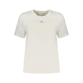 Calvin Klein Bianco Baumwoll Damen T-Shirt