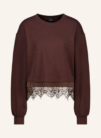 Monari Monari Sweatshirt Mit Spitze braun