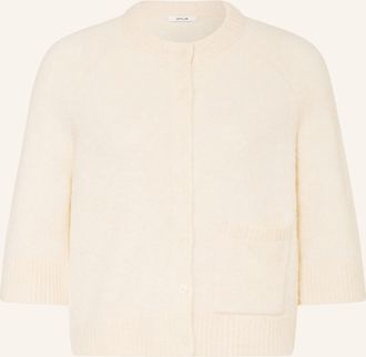 OPUS Strickjacke Dathena Mit 3/4-Arm weiss