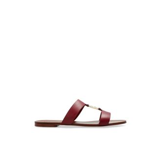 Dolce & Gabbana Slides mit einem logo-f&ouml;rmigen Applikation - - Shoes - Damen - Rot - 35 EU