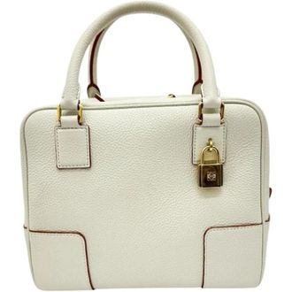 Loewe Pre-owned Amazona 19 Square Leather 2way Bag - - Pre-owned - Damen - Wei&szlig; - ONE SIZE