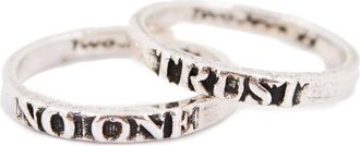 TwoJeys Femme, Accessoires, Gris, Taille: 55 MM Trust No One Ring Set