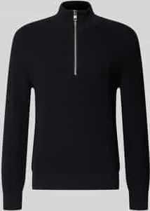 Marc O'Polo Denim Pullover mit Rei&szlig;verschlusskragen