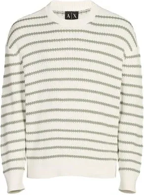 A|X Armani Exchange Pull c&ocirc;tel&eacute; &agrave; rayures en coton