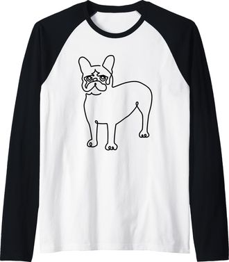 Huebucket Frenchie Line Minimal Raglan