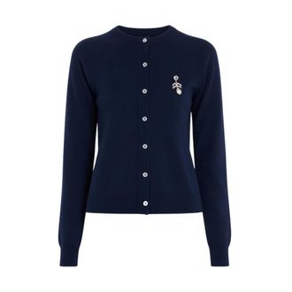 N&deg;21 Merino Cardigan - - Knitwear - Damen - Blau - XL