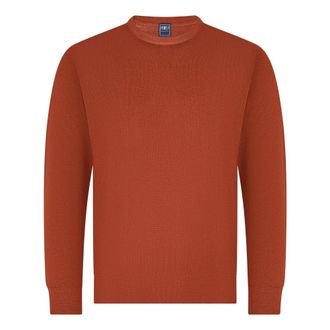 Fedeli Maille &agrave; col rond - Homme - Pulls - Rouge - Taille: XL