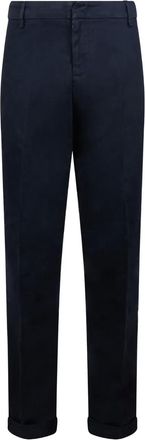 Dondup pantalon plissé à ourlet retroussé - Bleu