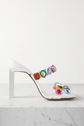 The Attico Mules En Pvc &Agrave; Ornements Nanci - Blanc