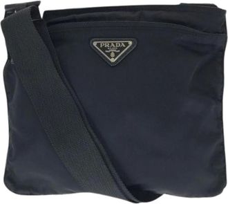 Prada Sac bandouli&egrave;re en nylon Tessuto Pre-owned - Femme - Pre-owned - Noir - Taille: ONE Size