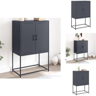 vidaXL Highboard Anthrazit 68,5x38,5x107 cm Stahl - Highboard - Highboards - Sideboard - Schrank