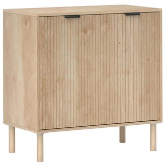 HOMCOM Wohnzimmer Sideboard Anrichte mit verstellbarem Regal 2 T&uuml;ren Anti-Kipp-System und Kiefer Holzbeine f&uuml;r Esszimmer Flur 78x40x77,5 cm Eiche