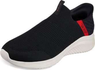 Skechers Herren Ultra Flex 3.0 Viewpoint Slip-in Slipper, Schwarz/Rot, 45.5 EU