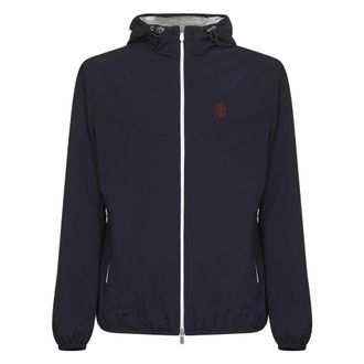 Brunello Cucinelli Jacke mit Kapuze - - Jackets - Herren - Blau - XL