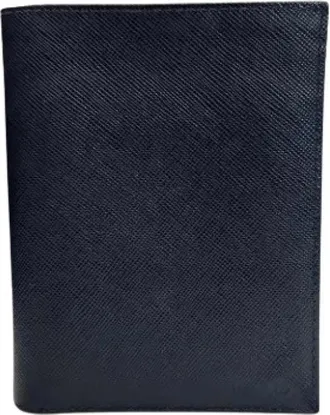 Prada unisex, Pre-owned, Noir, Taille: ONE Size Portefeuille Saffiano Pre-owned