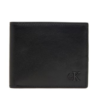 Calvin Klein Geldb&ouml;rse Calvin Klein Bold Ck Suede Billfold W/ Coin LV04D1365G Schwarz
