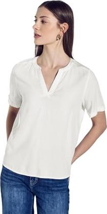 Street One A345525 Chemisier de Couleur Unie, Blanc cassé, 40 Femmes