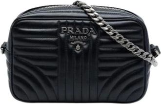 Prada Sac bandouli&egrave;re Diagramme Pre-owned - Femme - Pre-owned - Noir - Taille: ONE Size