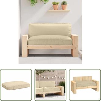 vidaXL vidaXL Au&szlig;enkissen - Kissen Beige 120 x 80 x 12 cm Oxford-Stoff