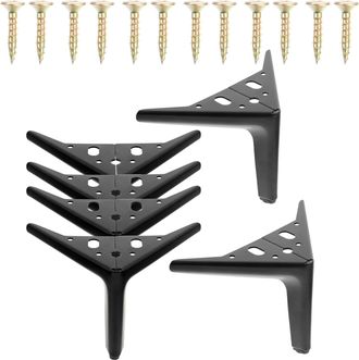DOITOOL Teiliges Möbelbeine aus Metall Stabile und Kratzfeste Möbelstützfüße Einfache Montage Belastbare Ersatzfüße für Sofa Schrank Tisch Wohnzimmer Schlafzi