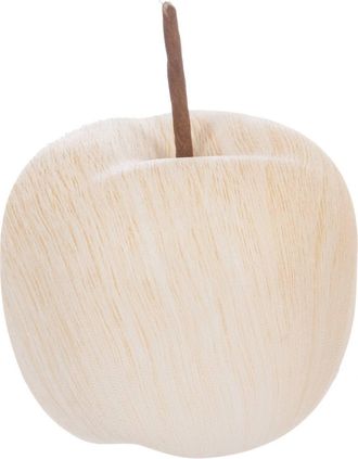 Atmosphera Atmosphera - Deko-Apfel - Keramik und Holzeffekt - D9-5 cm - Beige