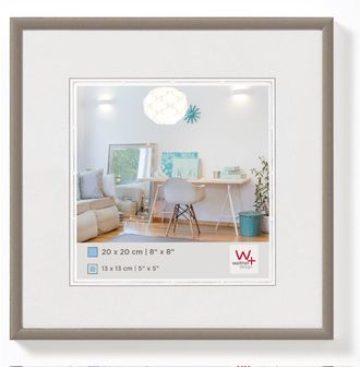 Walther Design Bilderrahmen stahl 13 x 13 cm New Lifestyle Kunststoffrahmen KV313D