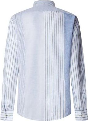 Fa&ccedil;onnable Chemise col am&eacute;ricain &agrave; rayures en lin