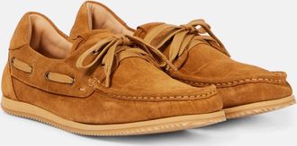 Jacquemus Chaussures bateau Batto en daim effet crocodile