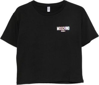 Moschino T-shirt en coton - Femme - Tops - Noir - Taille: 38 FR