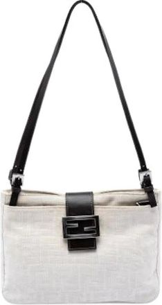 Fendi Sac bandouli&egrave;re Pre-owned en toile - Femme - Pre-owned - Blanc - Taille: ONE Size