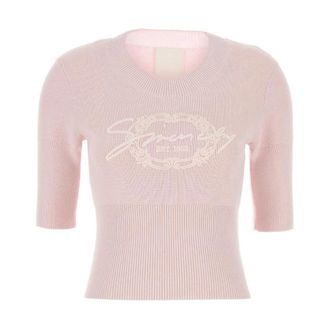 Givenchy Puderrosa Rundhals-Oberteil - - Knitwear - Damen - Rosa - M