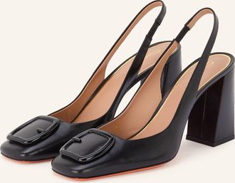 Santoni Slingpumps Peaches schwarz