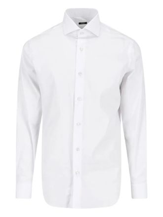 Barba chemise boutonn&eacute;e &agrave; manches longues - Blanc