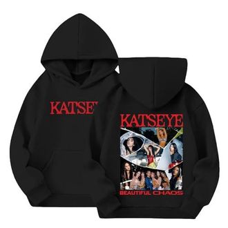 Generic Sweat &agrave; capuche pour femme Kpop Fan Support Merch Pull &agrave; capuche style cor&eacute;en T-shirt &agrave; manches longues Harajuku Y2K Streetwear Tenue, Noir, 4XL