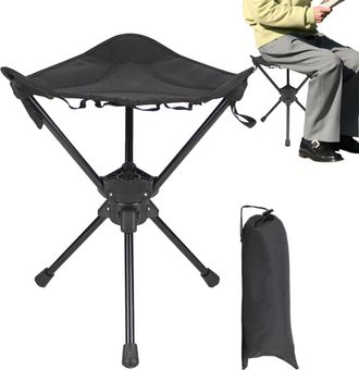 Generico Tragbarer Klappstuhl, Drehstuhl, tragbar, Outdoor-Ausrüstung, für, Reisen, Outdoor, Camping, Garten