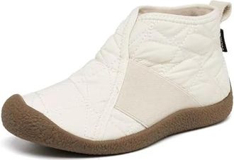 Generic Bottes orthop&eacute;diques imperm&eacute;ables d&eacute;contract&eacute;es en coton chaudes, antid&eacute;rapantes, l&eacute;g&egrave;res, en peluche, chaussures rondes &agrave; enfiler, blanc, 41.5 EU