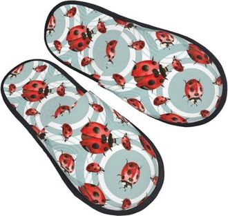 Generic Pantoufles Unisexes Imprimé Insectes Chaussons Femme Doublées En Peluche Automne Hiver Pantoufle Homme, Pour Mariage, Hommes, Fête, M