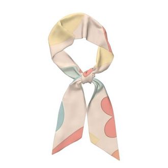 Generic Foulard color&eacute; en forme de coeur pour femme - Pour sacs &agrave; main - En satin de soie - Pour le sport, le yoga, le visage