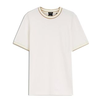HUGO BOSS Homme, Tops, Blanc, Taille: S T-shirt Jacquard