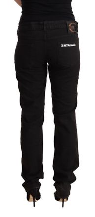 Just Cavalli Womens Black Mid Waist Denim Cotton Skinny Jeans Elastane Clothing