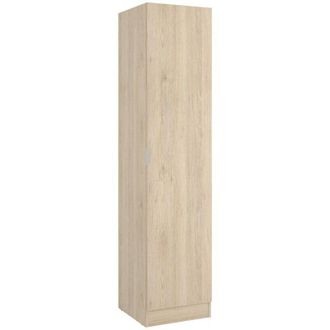 Dmora Kleiderschrank Dbusat, Kleiderb&uuml;gel f&uuml;r Schlafzimmer, Kleiderschrank mit 1 Einzelt&uuml;r, 41x52h184 cm, Eiche - Dmora