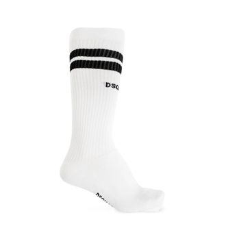 Dsquared2 Homme, Sous-v&ecirc;tements, Blanc, Taille: XS Logo Socks