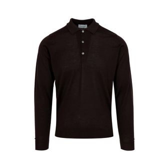 John Smedley Herren, Oberteile, Braun, LGr&ouml;&szlig;e