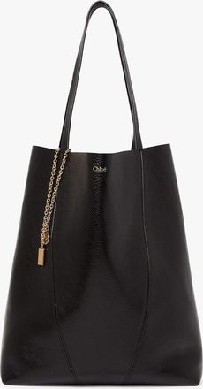 Chlo&eacute; Spin leather shoulder bag with lettering logo on the front - CHLOE - gender_Woman