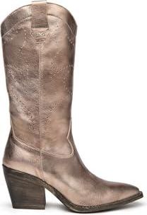 Nero Giardini E409795D Bottes Femme en Cuir - Or 38 EU