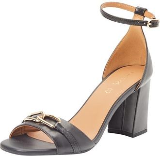 Geox Womens D New Eraklia 80 Heeled Sandal, Noir, 40 EU