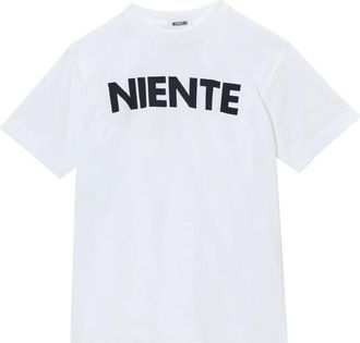 Moschino Femme, Tops, Blanc, Taille: 38 FR T-Shirt Niente