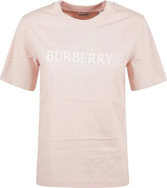 Burberry Femme, Tops, Rose, Taille: 42 FR Logo Cotton T-shirt