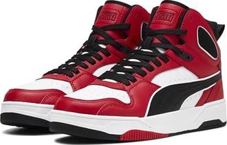 Puma Baskets Unisexes RBD Break Mid, Blanc et Noir pour Tous Les Temps, Rouge, 43 EU, Puma White PUMA Black for All Time Red, 44 EU